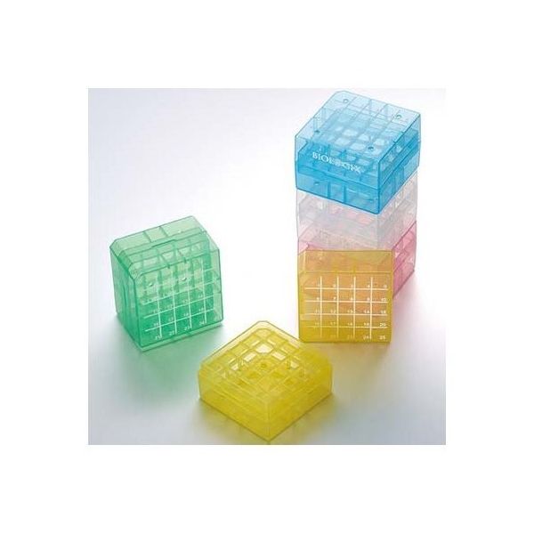 Biologix フリーザーボックス 25穴 5色アソート P.P製 30個入 90-9025 1パック(30個) 65-3794-97（直送品） - アスクル