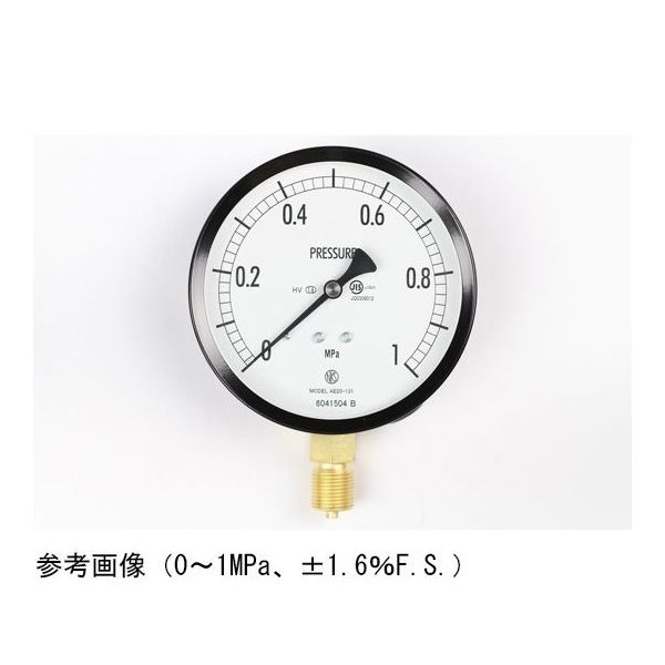 長野計器 普通形圧力計(Φ100) 立形A枠 耐熱・耐振用 0.4MPa AE20-131 1個 65-4283-39（直送品） - アスクル