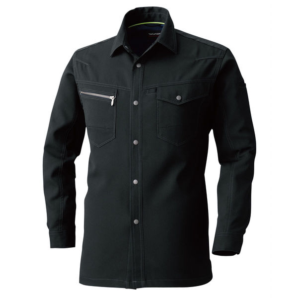 桑和（SOWA） 長袖シャツ ブラック L 965 1着（直送品） - アスクル