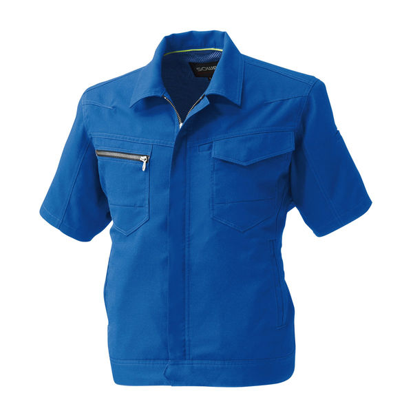 桑和（SOWA） 半袖ブルゾン ブルー L 961 1着（直送品） - アスクル