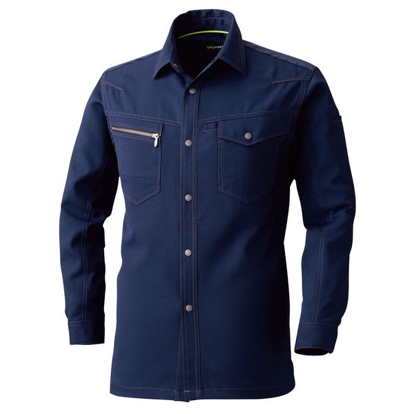 桑和（SOWA） 長袖シャツ ネイビー 5L 965 1着（直送品） - アスクル