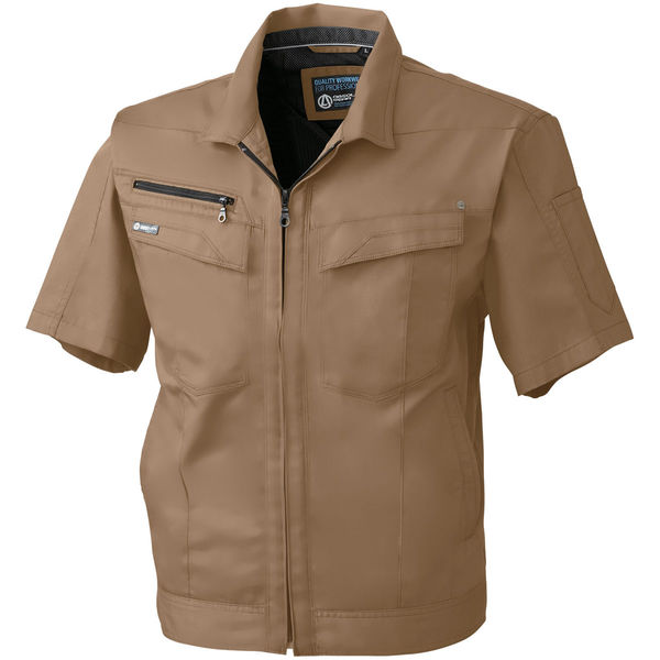 桑和（SOWA） 半袖ブルゾン ブラウン 4L 641 1着（直送品） - アスクル