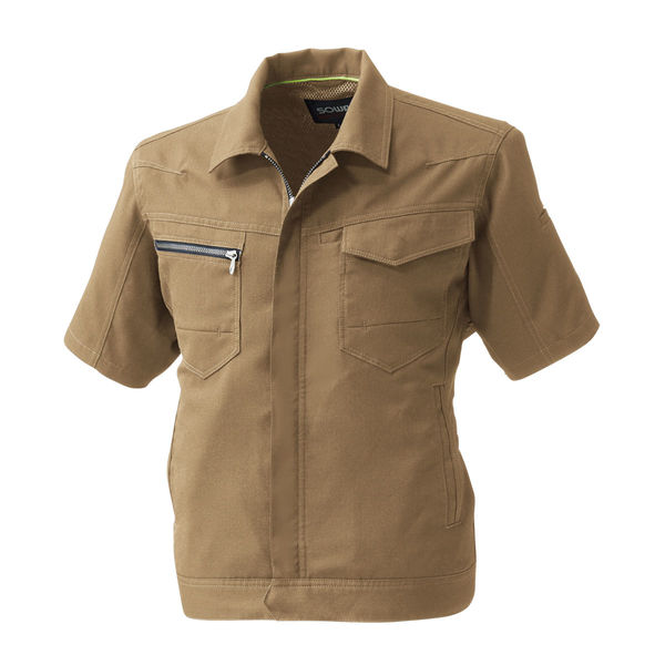 桑和（SOWA） 半袖ブルゾン ライトブラウン L 961 1着（直送品） - アスクル