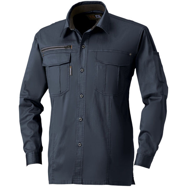 桑和（SOWA） 長袖シャツ ネイビー L 165 1着（直送品） - アスクル