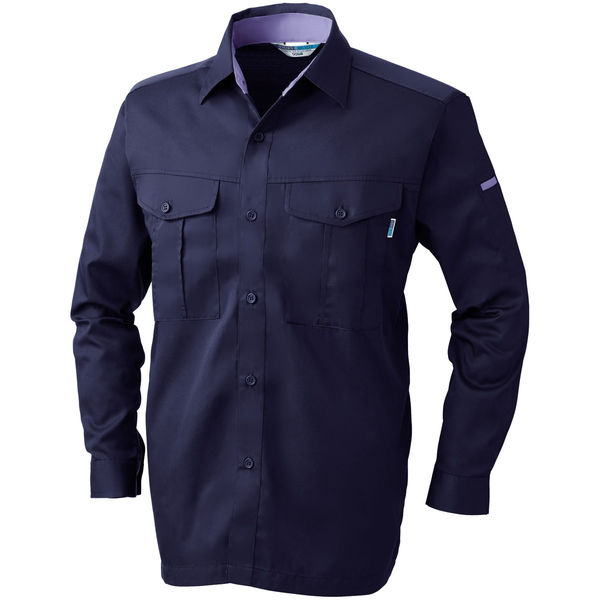 桑和（SOWA） 長袖シャツ ネイビー 5L 425 1着（直送品） - アスクル