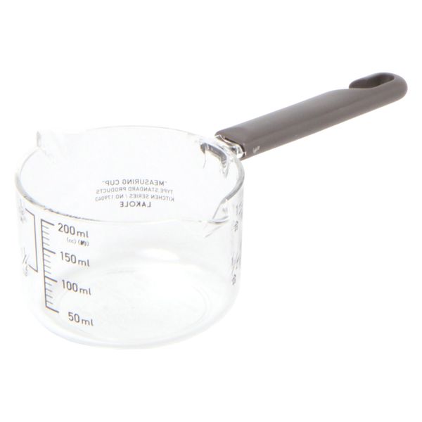 持ち手付き計量カップ（200ml）チャコール LAKOLE/ラコレ - アスクル