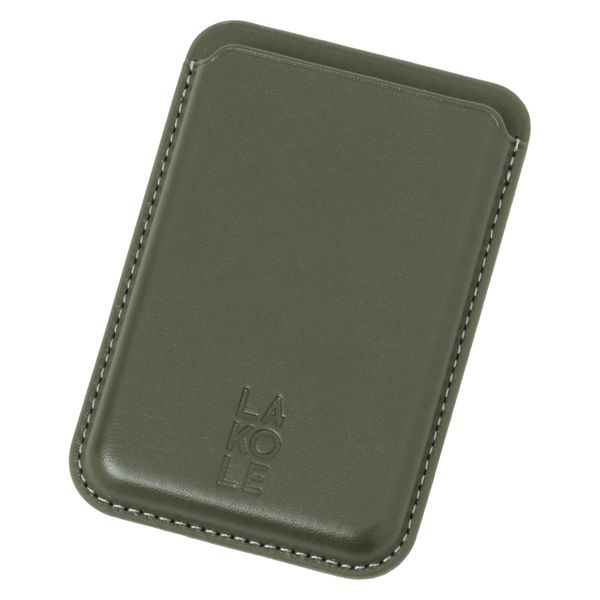 【LAKOLE/ラコレ】 フェイクレザースマホカードポケット カーキ - アスクル