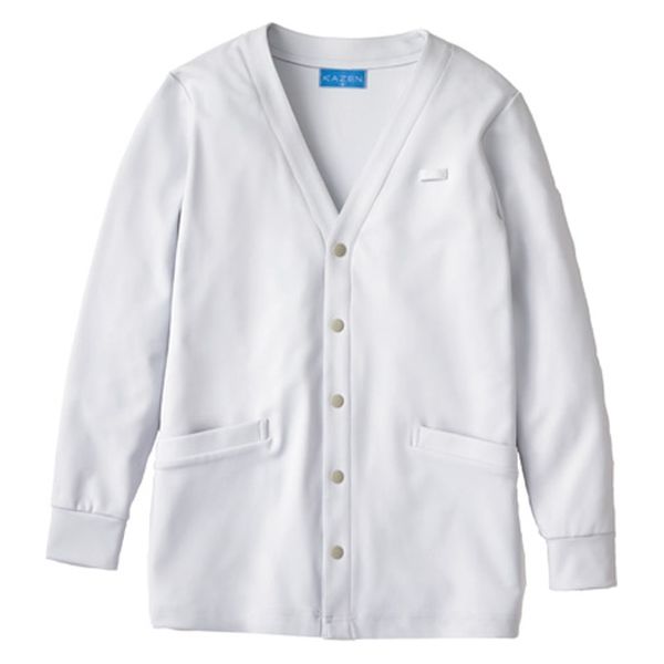 KAZEN カーディガン(男女兼用)アイスグレー 3L KZN205-11 1枚（直送品） - アスクル