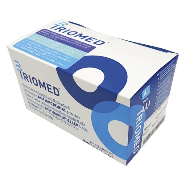 Triomed アクティブサージカルマスク(ふつう) 25274400 TAS-150(50マイイリ) 1箱(50入)（直送品） - アスクル