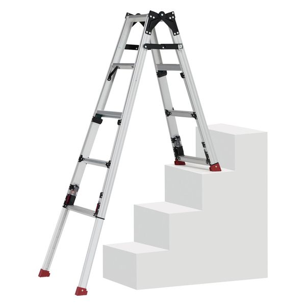 ピカコーポレイション 四脚アジャスト式はしご兼用脚立スタッピー SCN-34B 1式（直送品） - アスクル