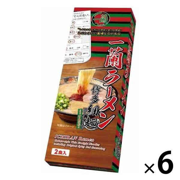 ラーメン博多細麺 2食 1セット（1箱×6） 一蘭 - アスクル