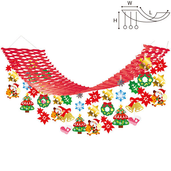 アルファ ハッピークリスマスプリーツハンガー TA5-1198 1ヶ（直送品） - アスクル