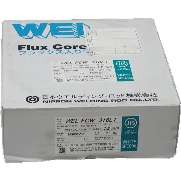 日本ウエルディング・ロッド ステンレス用フラックス入り溶接ワイヤ WEL-FCW-316LT-1.6-12.5 1箱（直送品） - アスクル