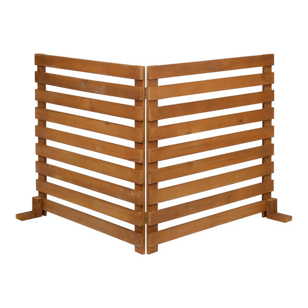 住まいスタイル 折り畳めるウッドフェンス142×71(横ボーダー)1枚組 WF-142YK-LBR 1枚（直送品） - アスクル