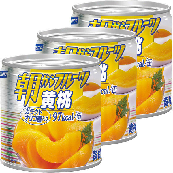 はごろもフーズ 朝からフルーツ黄桃 190g 1セット（3缶） - アスクル