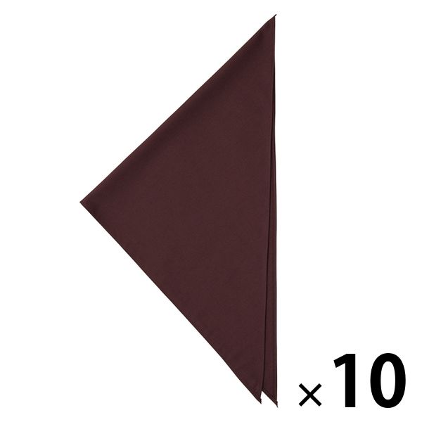 セブンユニフォーム 三角巾 バーガンディ フリー JY4738-5 1セット(10点)（直送品） - アスクル