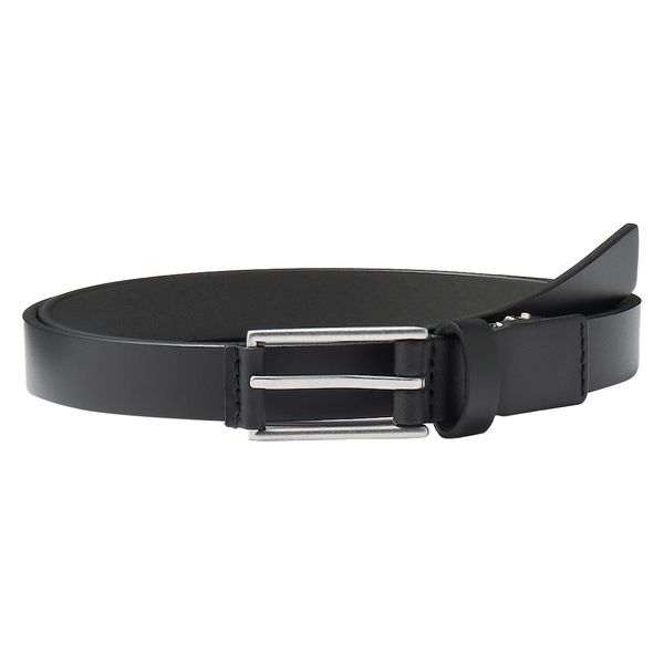 無印良品 ヌメ革 長さを調節できる 細幅ベルト 全長110cm 黒 良品計画 - アスクル