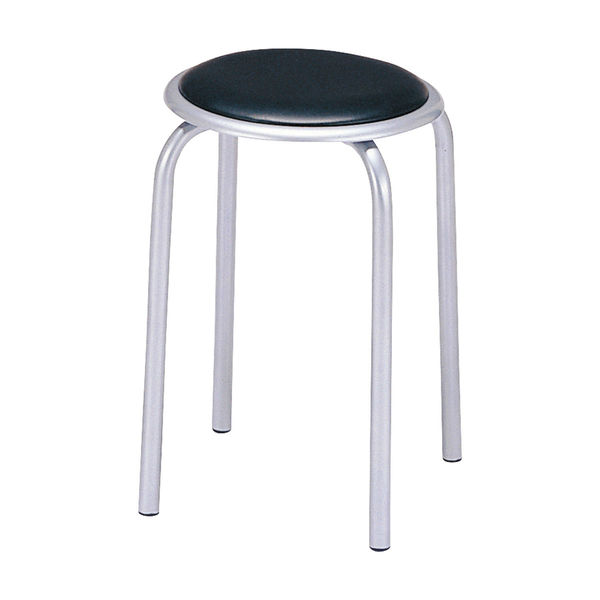 弘益 スツール ビニールシート張り ブラック SS-320T(BK) 1個（直送品） - アスクル