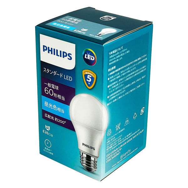 フィリップス LED電球 60WE26昼光色 12個セット LDA7D-G/E/K/1P×12P 1箱（直送品） - アスクル