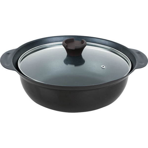 武田コーポレーション IH対応 吹きこぼれにくい卓上鍋27cm IH-TN27DBR 1箱(6個入)（直送品） - アスクル