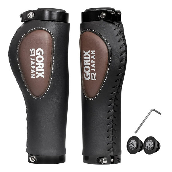 GORIX GX-VH12 クッション付きグリップ・黒茶 43509 1セット(2個入)（直送品） - アスクル