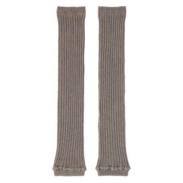 無印良品 あったか綿 手にも使える レッグウォーマー ウール入り 48cm グレイッシュブラウン 良品計画 - アスクル