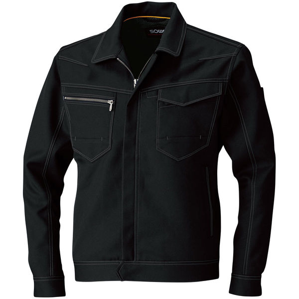 桑和 長袖ブルゾン ブラック L 9663 1着（直送品） - アスクル