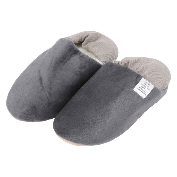 【LAKOLE/ラコレ】 2WAYバブーシュ チャコール M（23～25cm） - アスクル