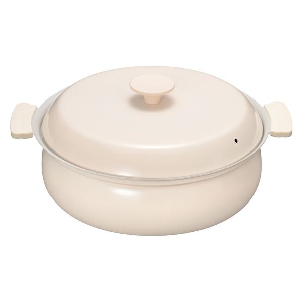 和平フレイズ 軽いセラミック IH対応卓上鍋27cm(アイボリー) RB-3216 1個（直送品） - アスクル
