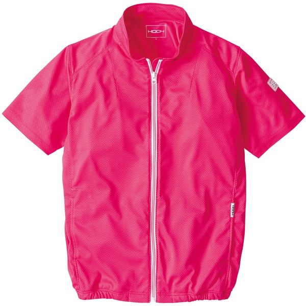 HOOH 半袖ニットブルゾン V771-32ピンク 3L 村上被服 1セット（2着入）（直送品） - アスクル