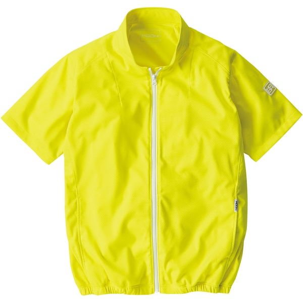 HOOH 半袖ニットブルゾン V771-87ライムイエロー 3L 村上被服 1セット（2着入）（直送品） - アスクル