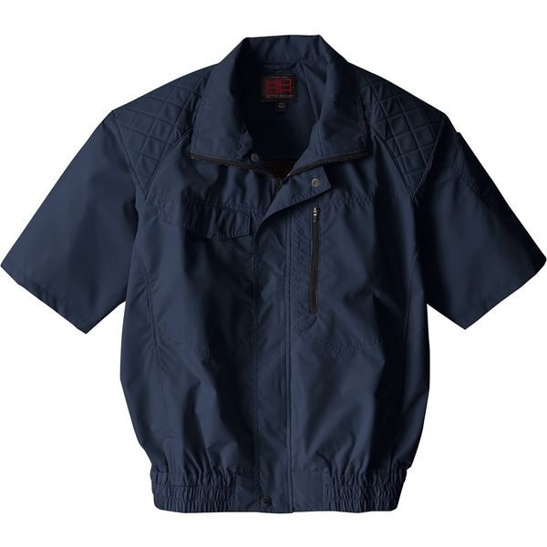 HOOH フルハーネス対応冷感半袖ブルゾン V5577-1ネイビー 4L 村上被服 1着（直送品） - アスクル