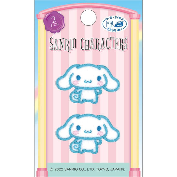 サンリオ シナモロール 2枚入り 横32mm×縦20mm シール ・ アイロン 両用 接着 SCW480-SCW50 1セット(3枚入)（直送品） - アスクル