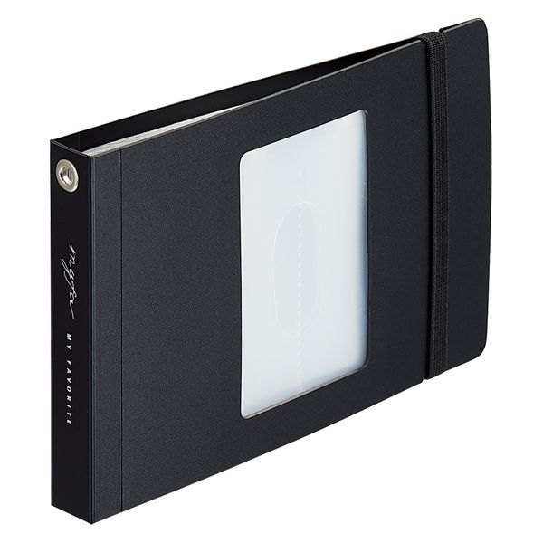 リヒトラブ myfa（ミファ） トレーディングカードコレクションファイル ミニ ブラック N3331ー24 1冊 - アスクル