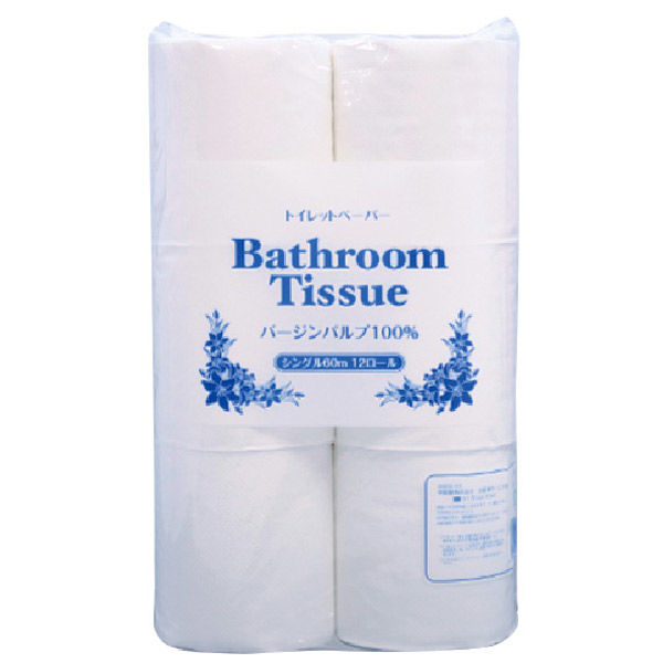 林製紙 トイレットペーパーSSバスルームティッシュ12R 3282 1ケース(8パック入)（直送品） - アスクル