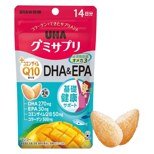 UHAグミサプリ CoQ10+DHA&EPA 14日分SP 1個 UHA味覚糖 - アスクル
