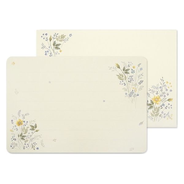 フロンティア ミニレターセット 青と黄の小花 MLS-139 1セット（直送品） - アスクル