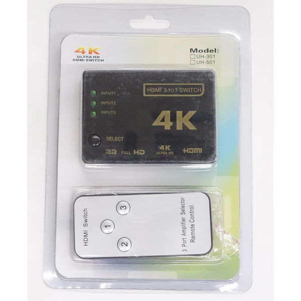 GB HDMIセレクター 3ポート リモコン付き EM-HDSW-143P-WR 1個（直送品） - アスクル