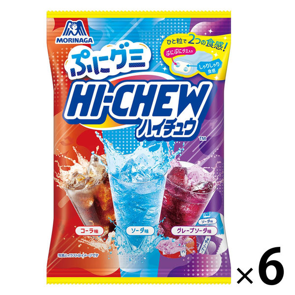 ぷにグミ ハイチュウ ドリンクアソート 68g 6袋 森永製菓 ソフトキャンディ - アスクル
