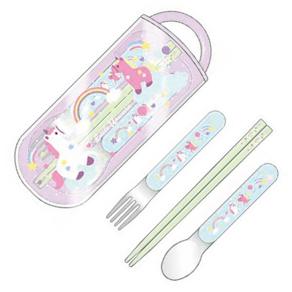 スケーター TACC2AG 抗菌 食洗機対応 スライド式トリオセット 【リトルユニコーン】 695513-TACC2AG 1個（直送品） - アスクル