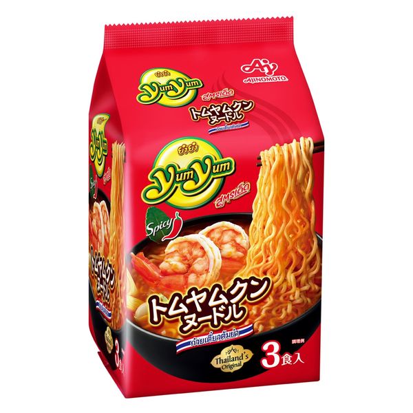 YumYum トムヤムクンヌードル 1袋(3食入) 味の素 - アスクル