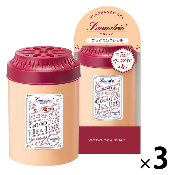 ランドリン フレグランスジェル ウーロンティーの香り 130g 1セット（1個×3） 消臭・芳香剤 ネイチャーラボ - アスクル