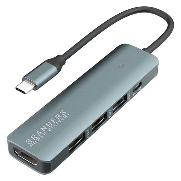 エアリア TypeC接続USBハブ 3 RANGERS PowerDelivery SDーUCHHPD1 1個 - アスクル