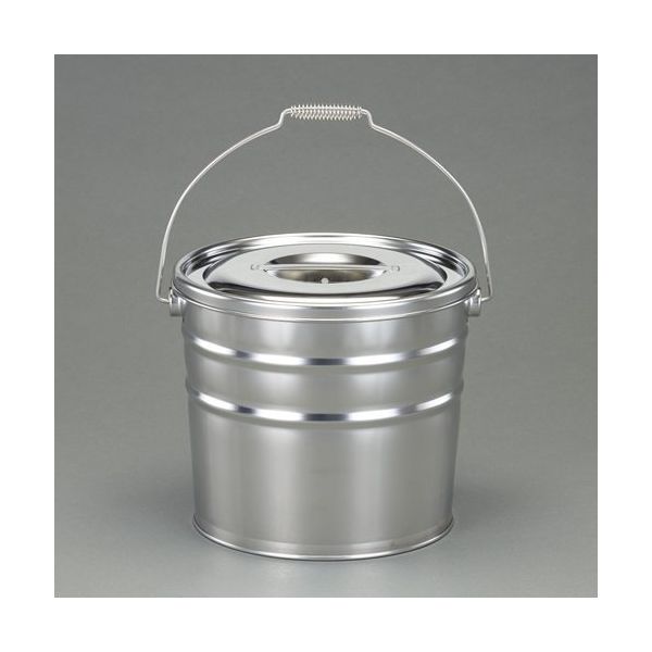 エスコ 18L バケツ・ふた付(ステンレス製) EA508S-218 1セット（直送品） - アスクル