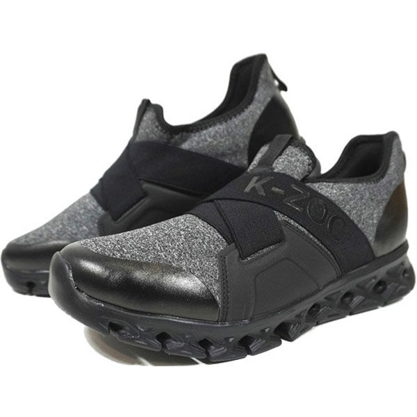 ケイゾック クロスベルト軽量通気シューズ ブラック 25.5cm KZS-110 1足（直送品） - アスクル