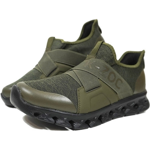 ケイゾック クロスベルト軽量通気シューズ カーキ 26.5cm KZS-110 1足（直送品） - アスクル