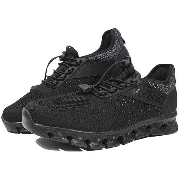ケイゾック ゴム紐軽量通気シューズ ブラック 27cm KZS-111 1足（直送品） - アスクル