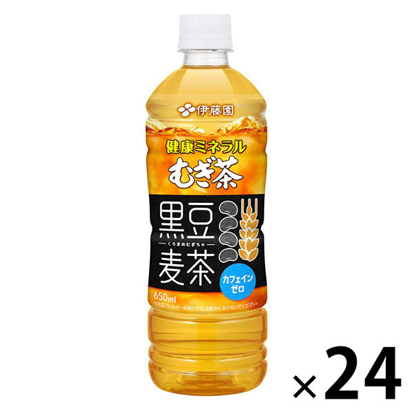 伊藤園 健康ミネラルむぎ茶 黒豆麦茶 650ml 1箱（24本入） - アスクル