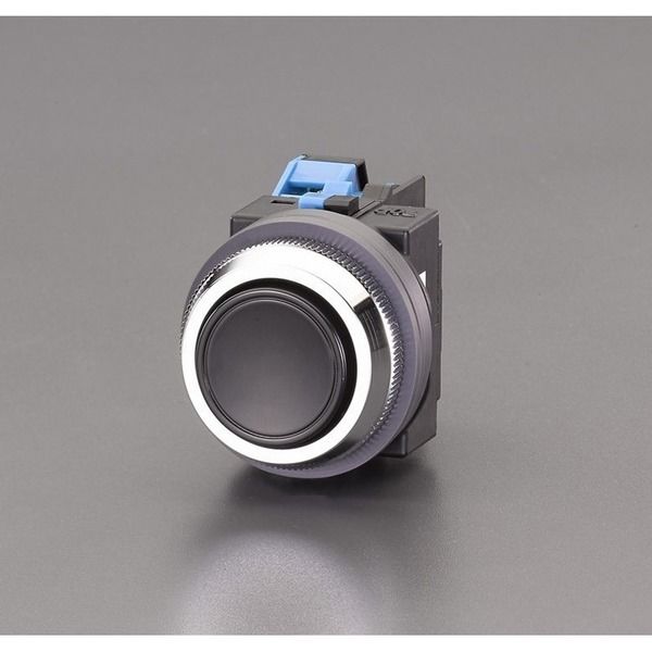 エスコ 1a/30mm 押しボタンスイッチ(オルタネイト/平型/黒) EA940D-4A 1個（直送品） - アスクル