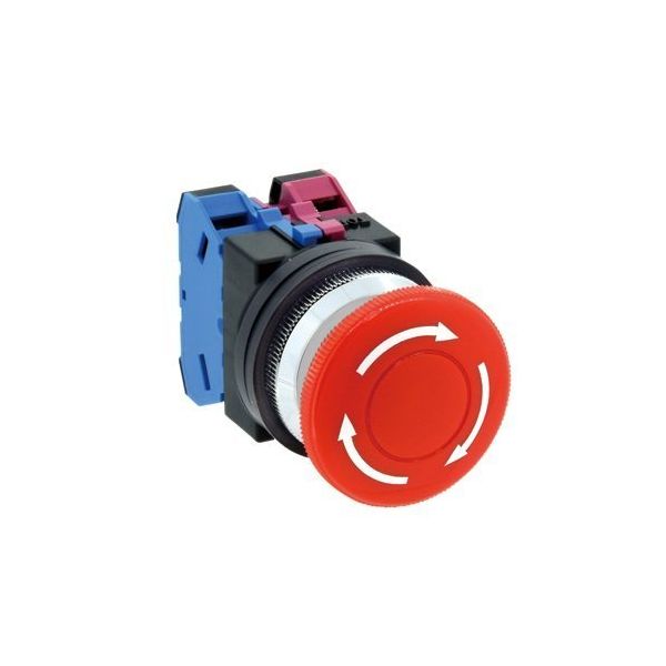 エスコ 1aー1b/30mm プッシュロックターンリセットスイッチ(赤) EA940D-40A 1個（直送品） - アスクル